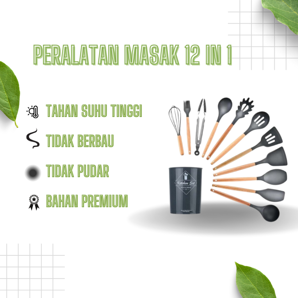 Jual modern bell - 12pcs Kitchen Set Spatula Masker Alat Dapur Spatula ...