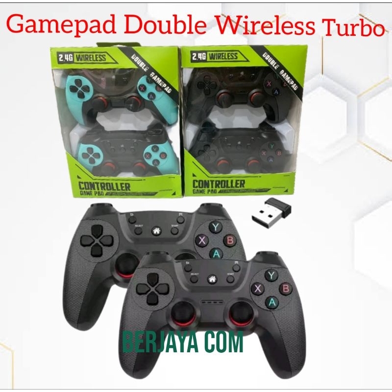 Jual Gamepad Double Wireless Turbo - Joystick Pc Controller Gaming Komputer Wireless Turbo 2 ...