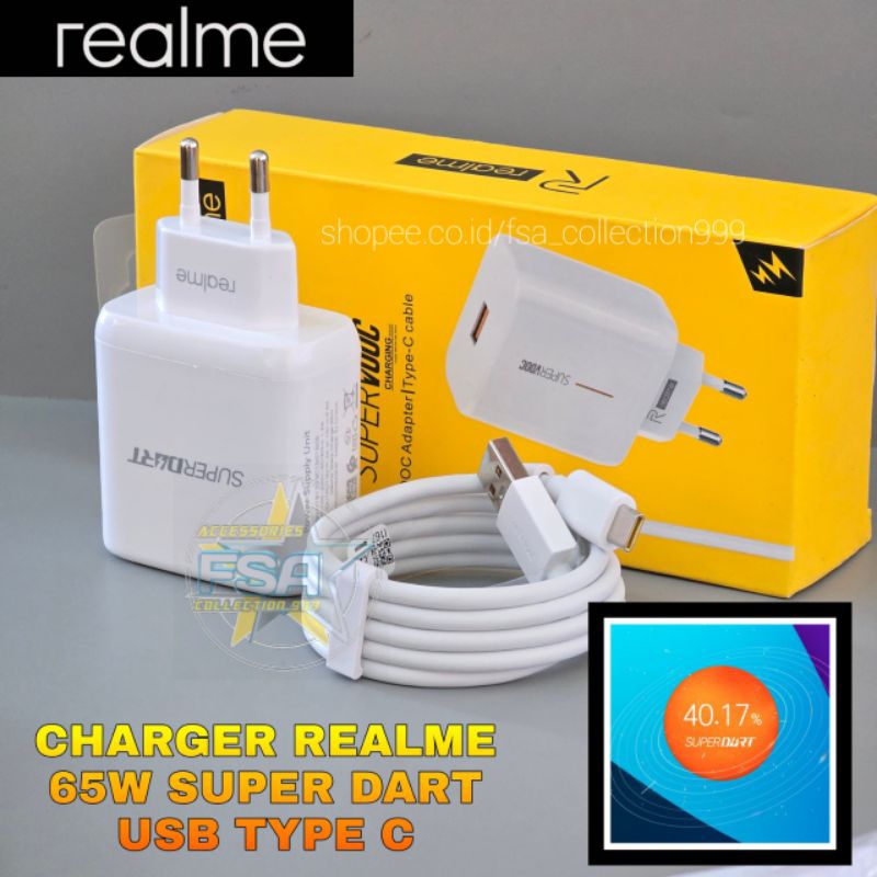 Jual Charger Casan Cas Realme 33W 65W Original 100% USB TYPE C 18W 20W ...