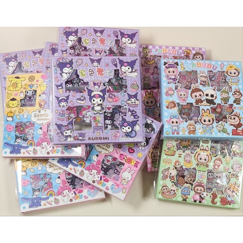 Jual Vanilleshop - Sticker Box Sanrio dan Labubu isi 100 lembar ...
