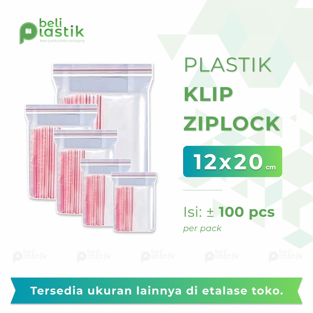 Jual Plastik Klip Ziplock 12x20 Cm Bening Tebal Kantong Plastik Clip