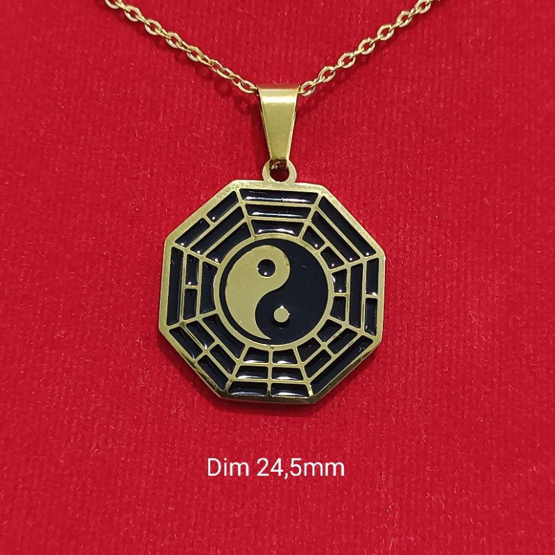Jual Kalung Titanium Yin Yang Dan 8 Khua | Shopee Indonesia