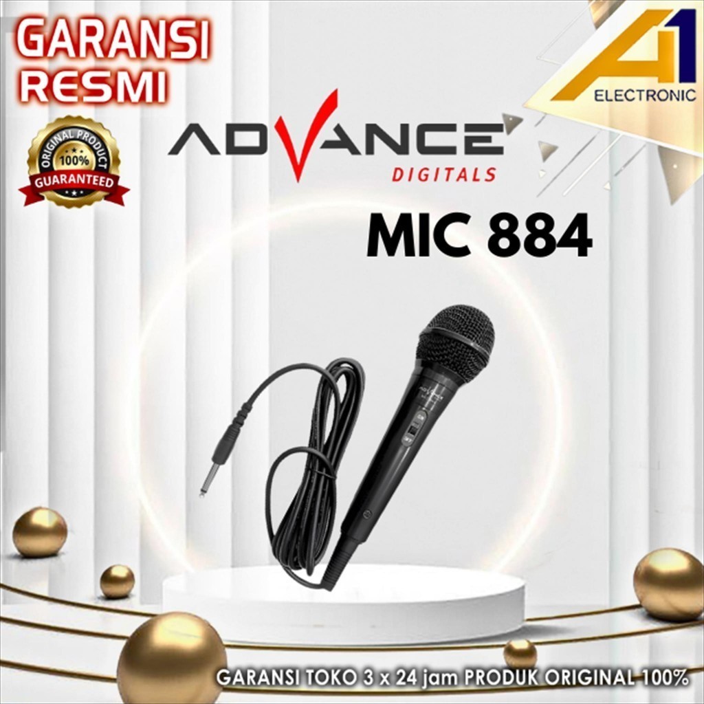 Jual Advance Mic Karaoke Profesional Dynamic Microphone Mic Kabel MIC ...