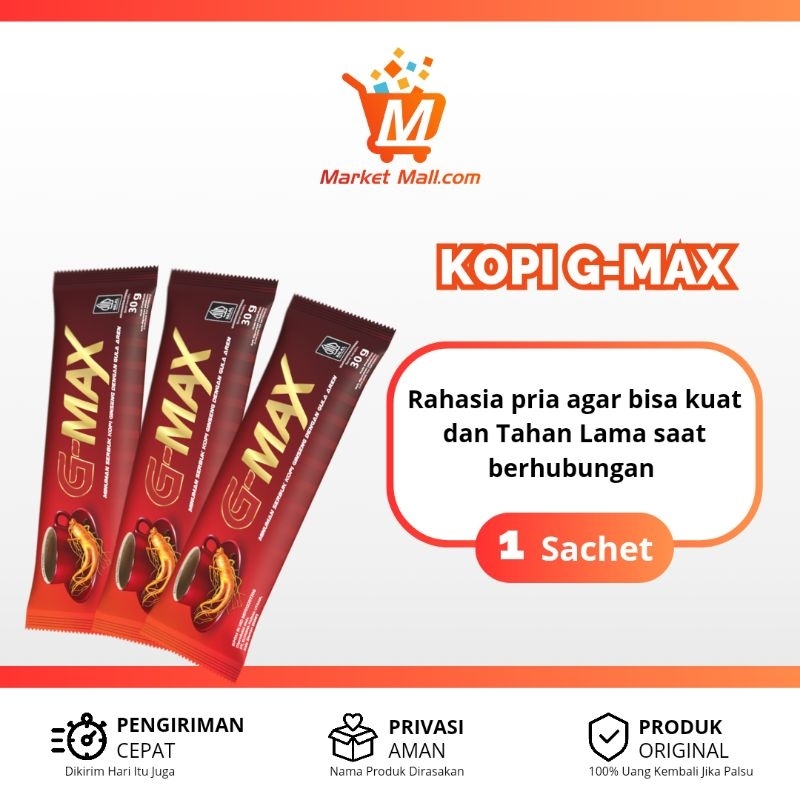 Jual Kopi G-Max Original - Kopi Stamina Pria Kuat Tahan Lama Herbal - Gmax Coffee Ginseng Gula ...