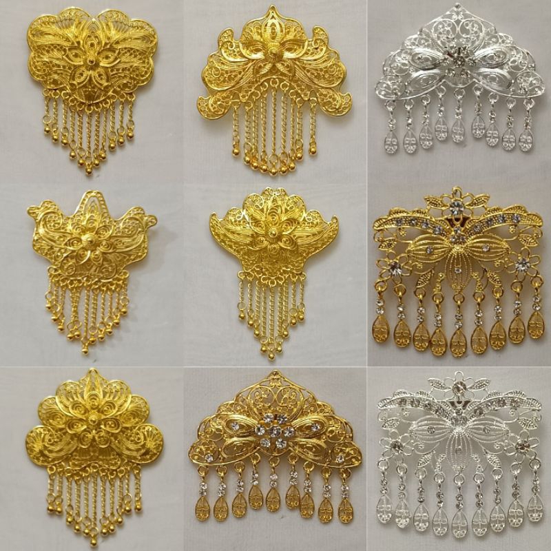 Jual 10 BENTUK BROS KOLARA PESTA WARNA GOLD EMAS PUTIH HITAM ADAT BUGIS ...