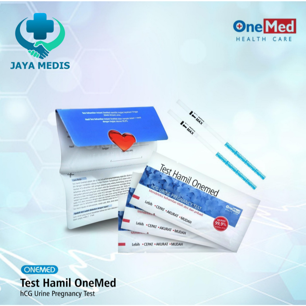 Jual Alat uji kehamilan One Med /Tespek onemed/test pack/hcg/strip/pcs ...