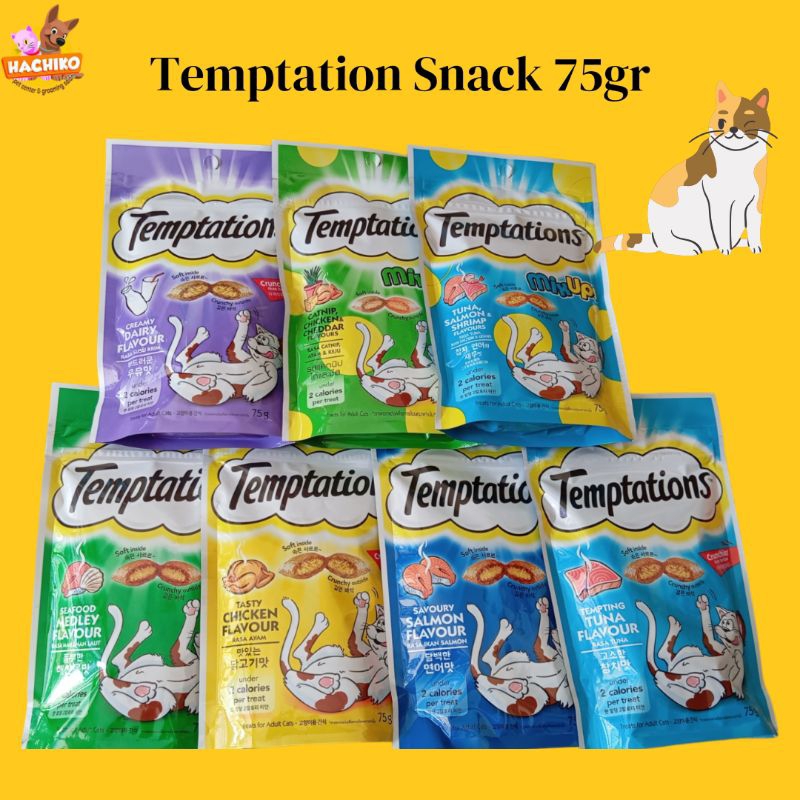 Jual Temptations Snack 75gr/Snack Kucing Temptations/Snack Kering ...