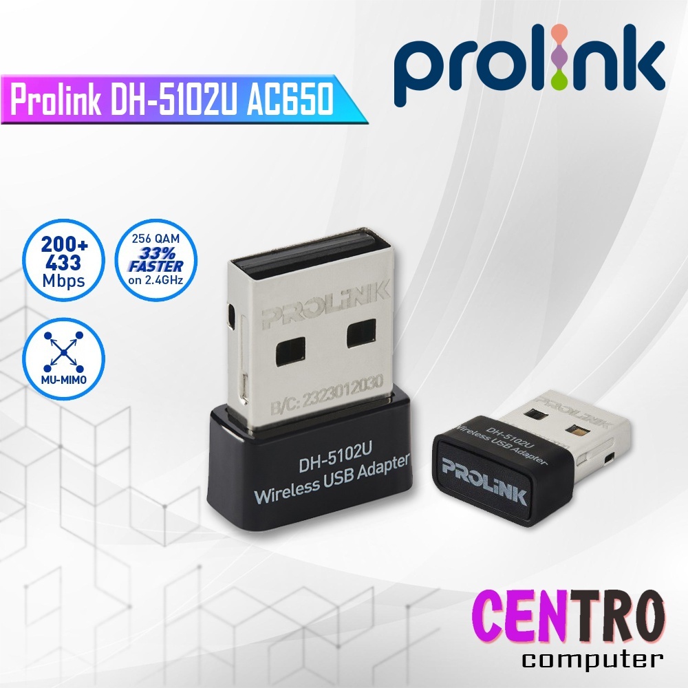 Jual DONGLE WIFI ADAPTER Prolink DH-5102U AC650 USB Wireless Adapter Nano - Prolink DH-5102U ...