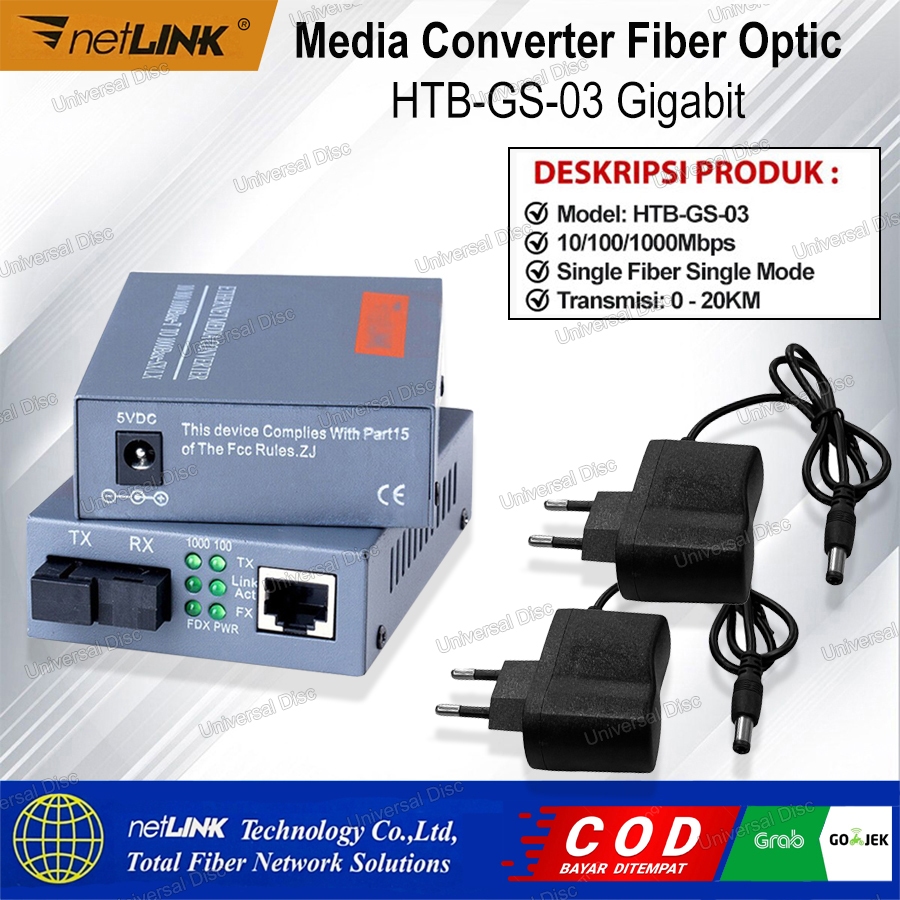 Jual Media converter Fiber Optic Gigabit 10/100/1000Mbps HTB-GS-03, 2 FO-2 LAN, 2 FO- 4 LAN, 4 ...
