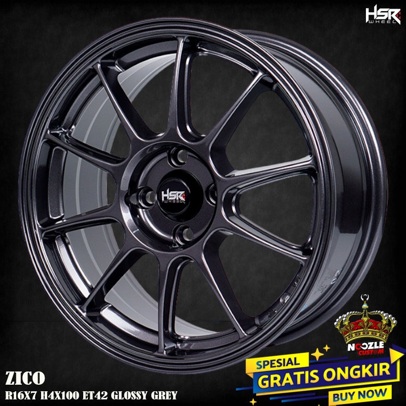 Jual Velg Mobil Jazz Sienta Yaris R16 Single PCD Pelek Racing Ring 16 Lubang 4 Terbaru Type HSR ...