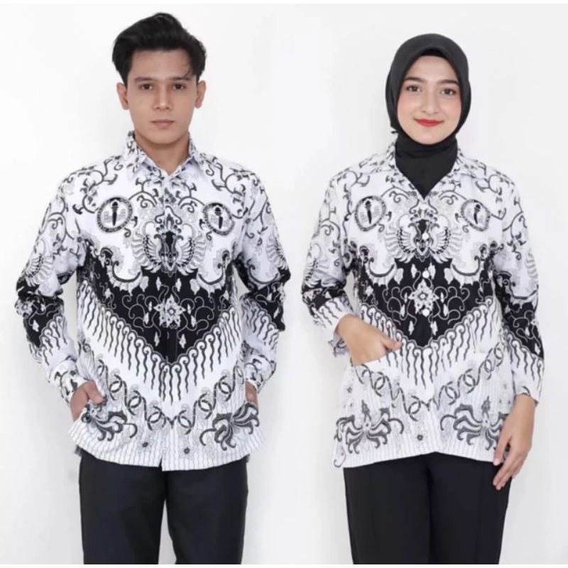 Jual Seragam batik PGRI pria dan wanita terbaru full furing baju batik ...