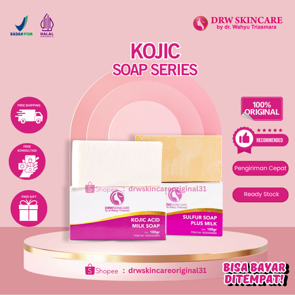 Jual DRW SKINCARE Soap Kojic Milk, Sulfur and Charcoal | Shopee Indonesia
