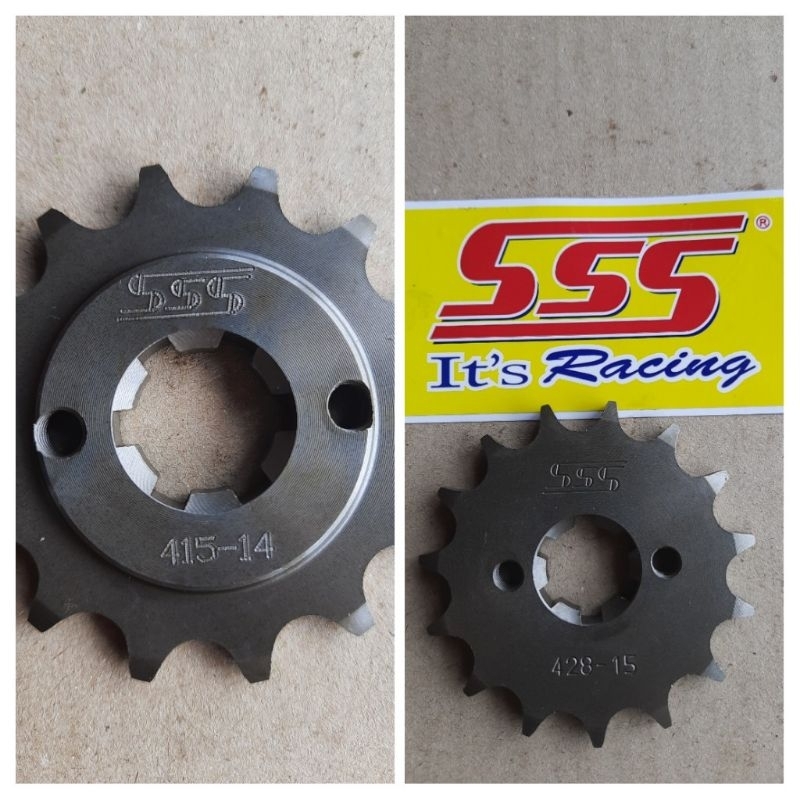 Jual GEAR / GIR DEPAN SSS RACING 415/428 14T & 15T SCORPIO SERIES ...
