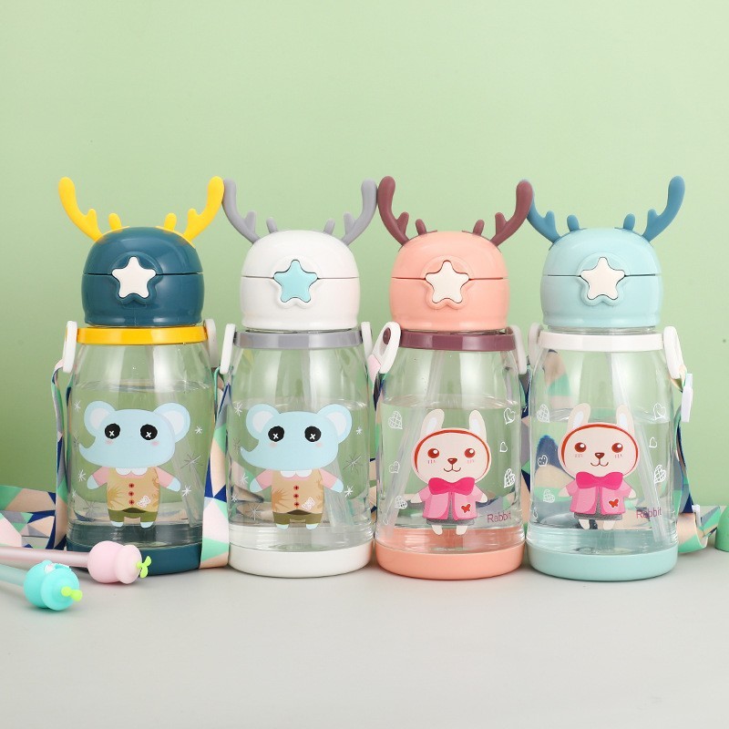 Jual BOTOL MINUM ANAK TANDUK RUSA BOTOL BPA FREE JERAMI ANAK RUSA S03+STICKER | Shopee Indonesia