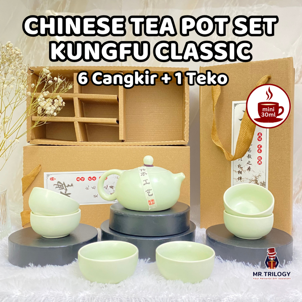Jual Souvenir Pernikahan Cangkir Set Keramik CLASSIC Chinese Tea Pot ...