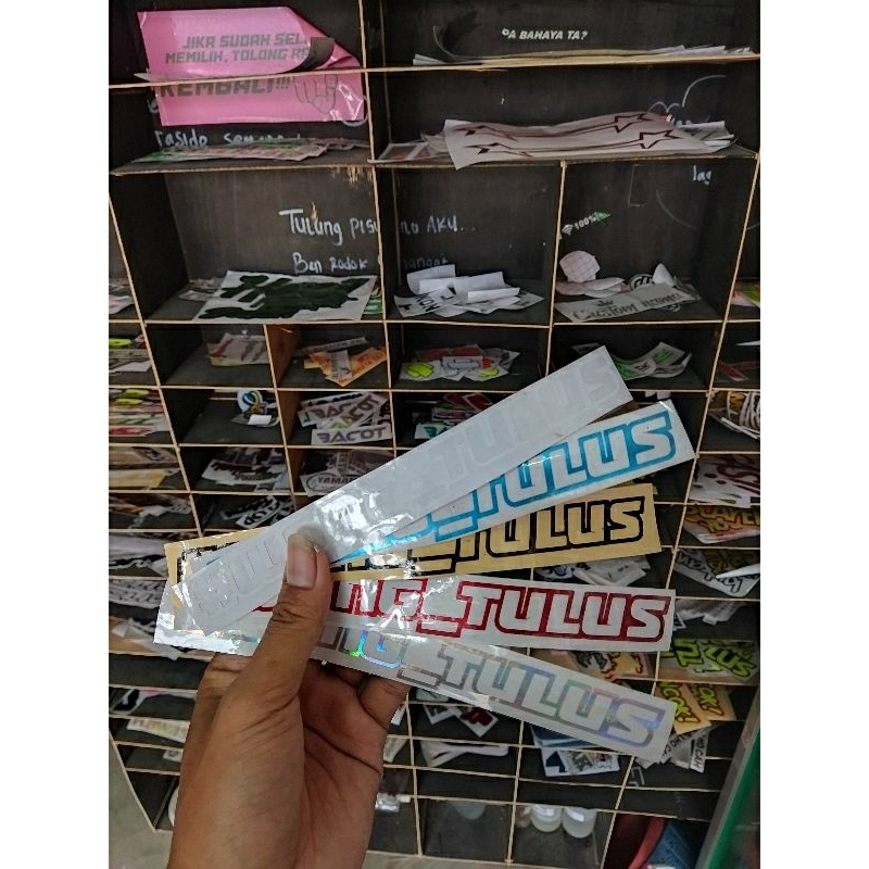 Jual stiker cutting #wong_tulus viral kekinian motor mobil bus truck ...