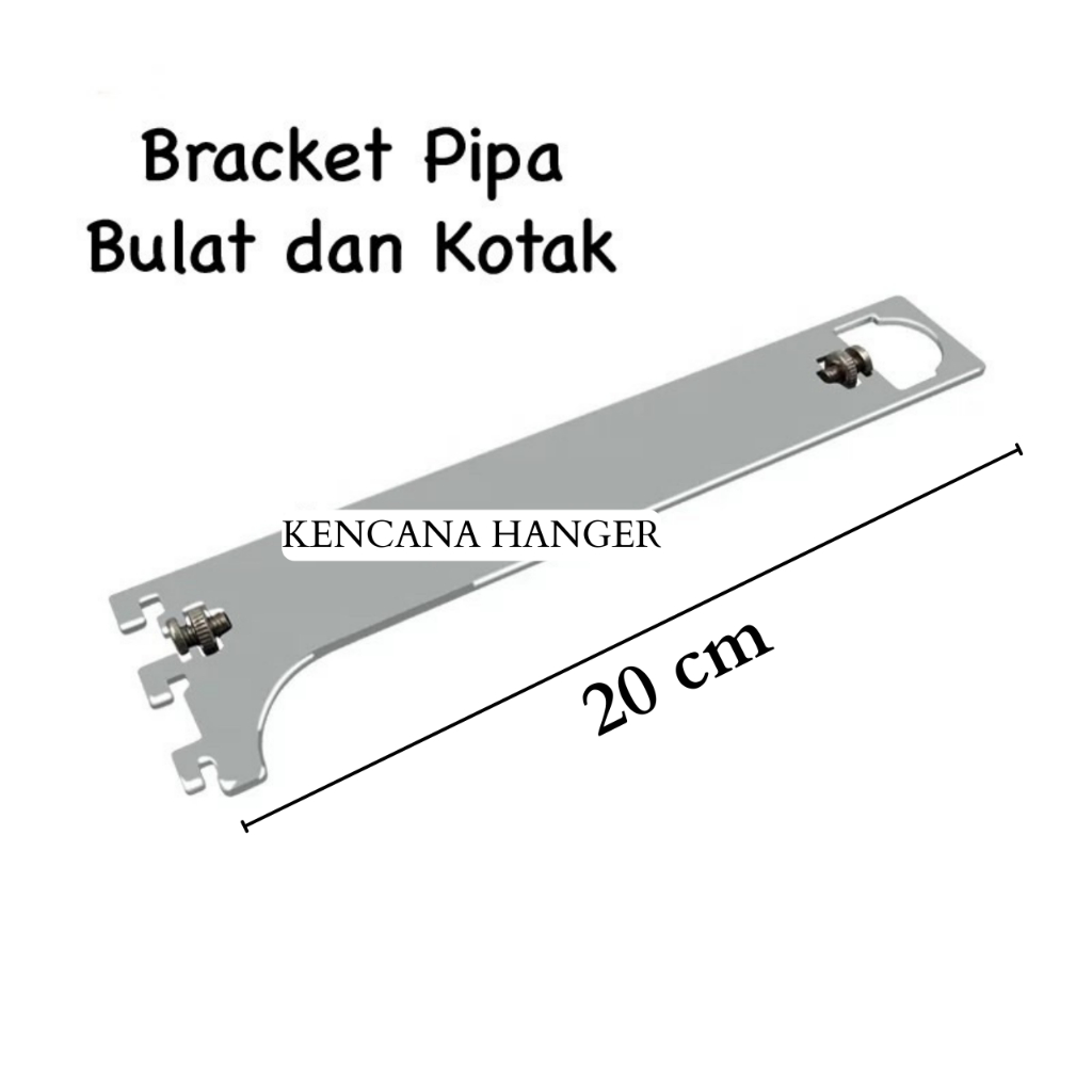 Jual Bracket Pipa Multifungsi 20 cm Stainless Steel Daun Braket H20 | G20 /Dudukan pipa kotak ...