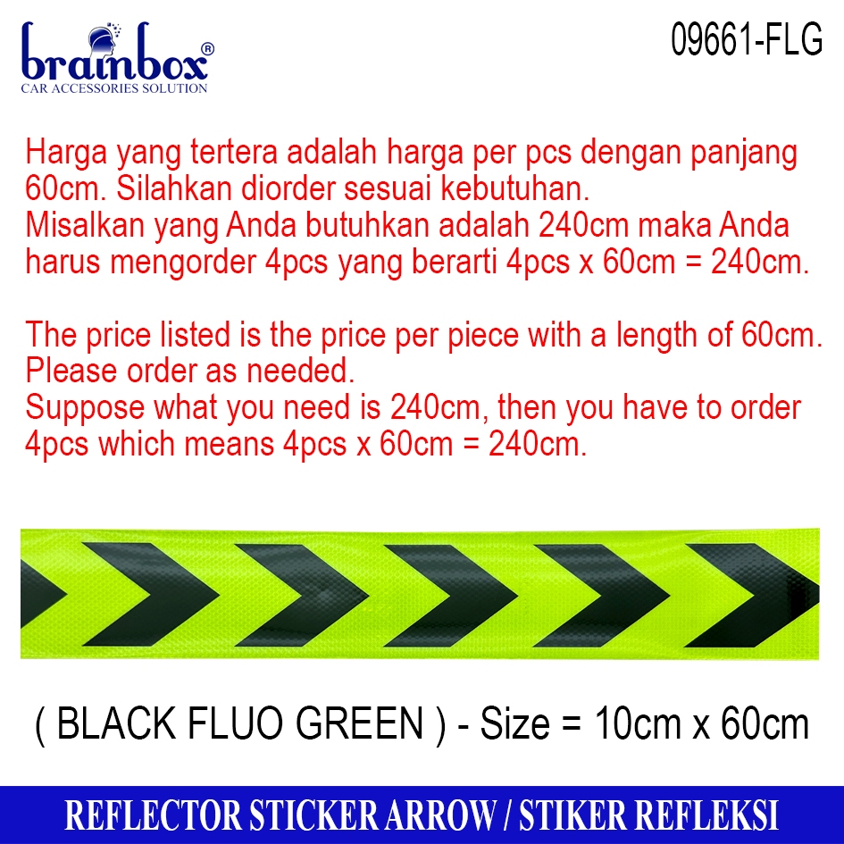 Jual Stiker Panah Arrow Reflektor Refleksi Lines Lakban Sticker ...