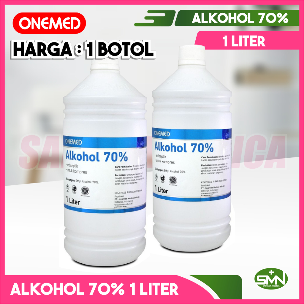 Jual Alkohol 70% 1 Liter ONEMED Alcohol 1 Liter | Shopee Indonesia