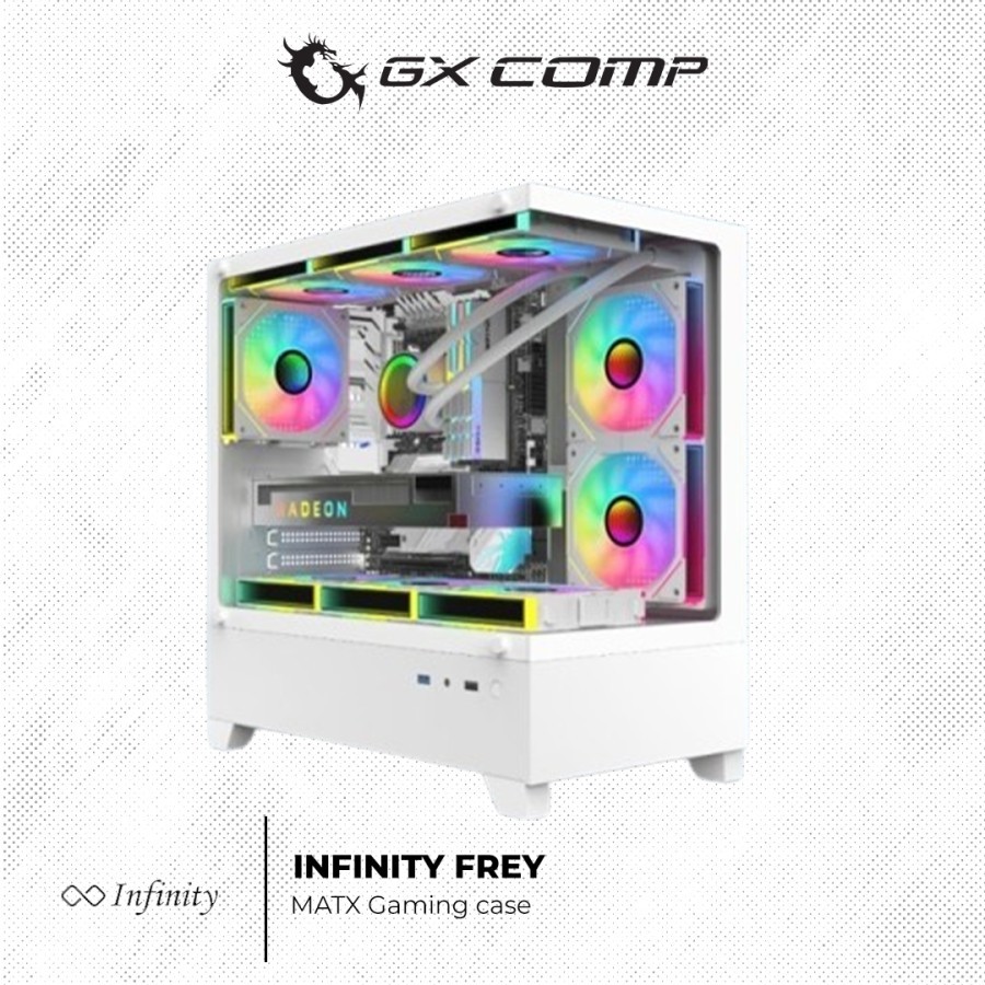 Jual Casing INFINITY FREY WHITE mATX Gaming case | Shopee Indonesia