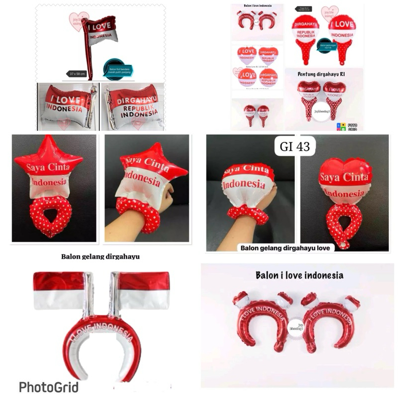 Jual BALON FOIL bendera merah putih garuda HUT RI KEMERDEKAAN BOLAK ...