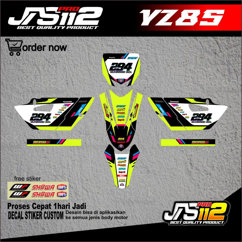 Jual DECAL YZ 85 NEW DESAIN BARU CUSTOM DECAL YZ 85 BEBAS WARNA BISA ...