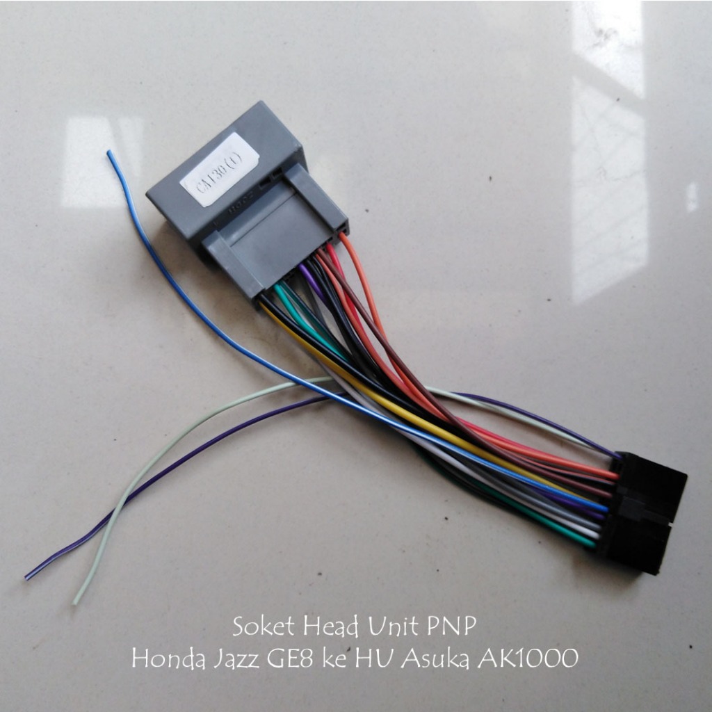 Jual Soket PNP Honda Jazz GE8 ke Head Unit Asuka AK1000/ Asuka AK 1000 ...