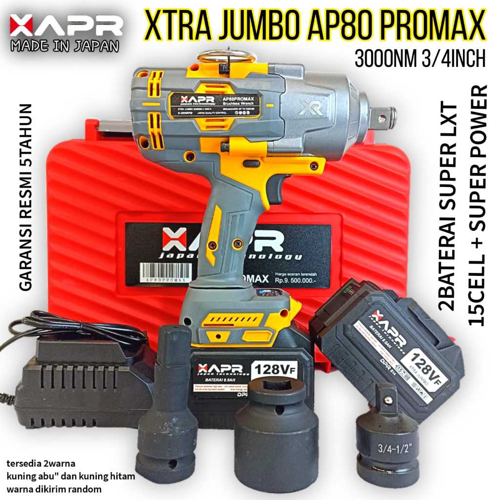 Jual Apr RAJA impact wrench xtra jumbo 3/4inch type AP80 promax 3000NM ...