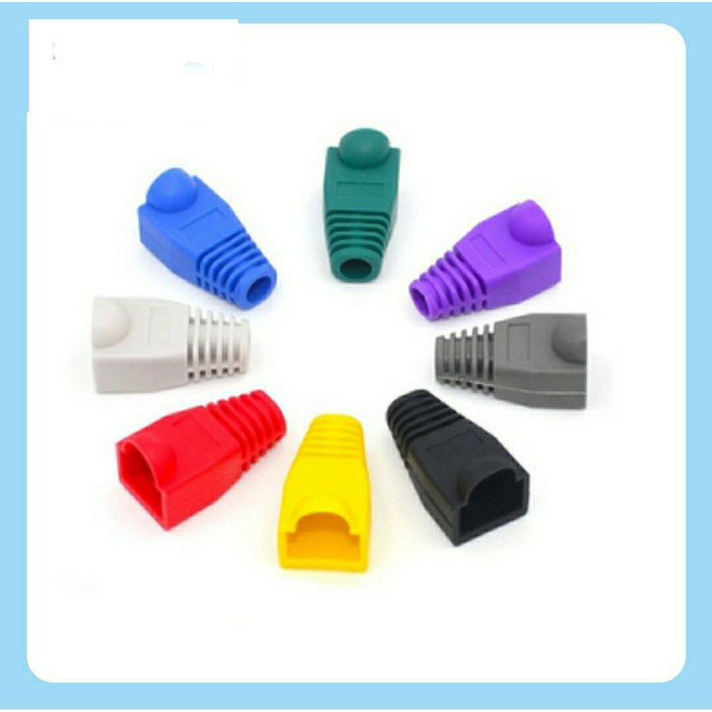 Jual Karet Konektor Kabel UTP RJ45 Plug Boot Cover Pelindung RJ45 ...