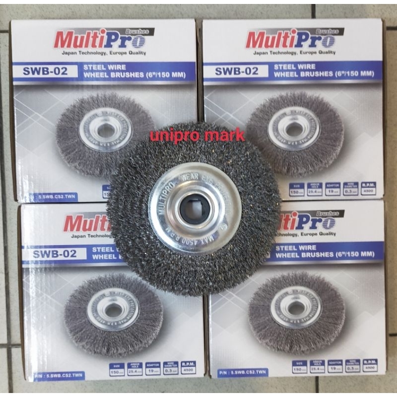 Jual SIKAT PIRING WHEEL BRUSH SWB 02 BAJA STEEL 150MM-6 IN MULTIPRO | Shopee Indonesia