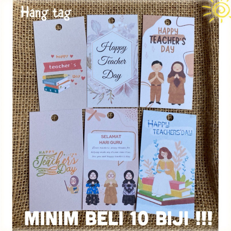 Jual 1(satu) tag hangtag ucapan happy teacher's day | Shopee Indonesia