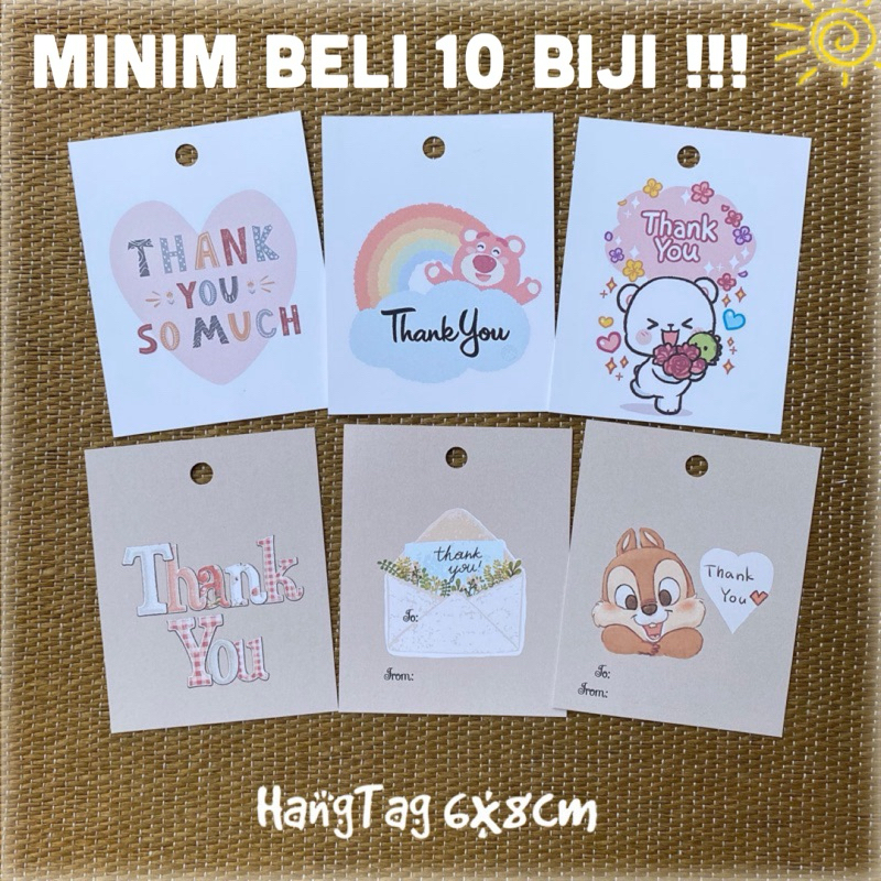 Jual 1(satu) hangtag ucapan thank you kotak / hang tag terima kasih ...