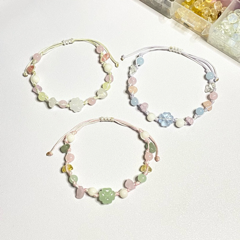 Jual Gelang Tali Serut/ Gelang Tali Giok Clover | Shopee Indonesia