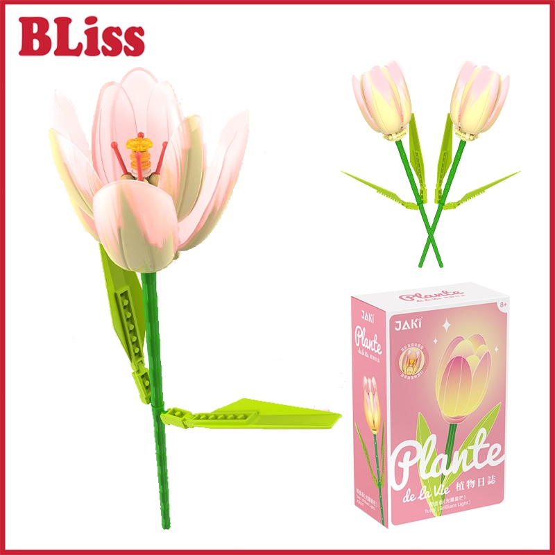 Jual BLiss Balok Bangunan Bunga Tulip yang Bercahaya Brick Lampu Bunga ...