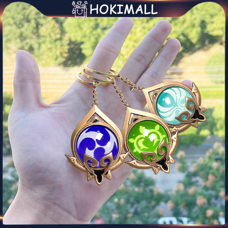 Jual Vision Genshin Impact Keychain Gantungan Kunci Dendro Anemo ...