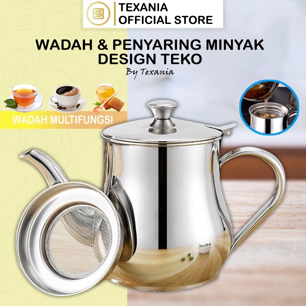 Jual TEXANIA Teko Penyaringan Minyak / Teko Minyak / Teko Air / Teko ...