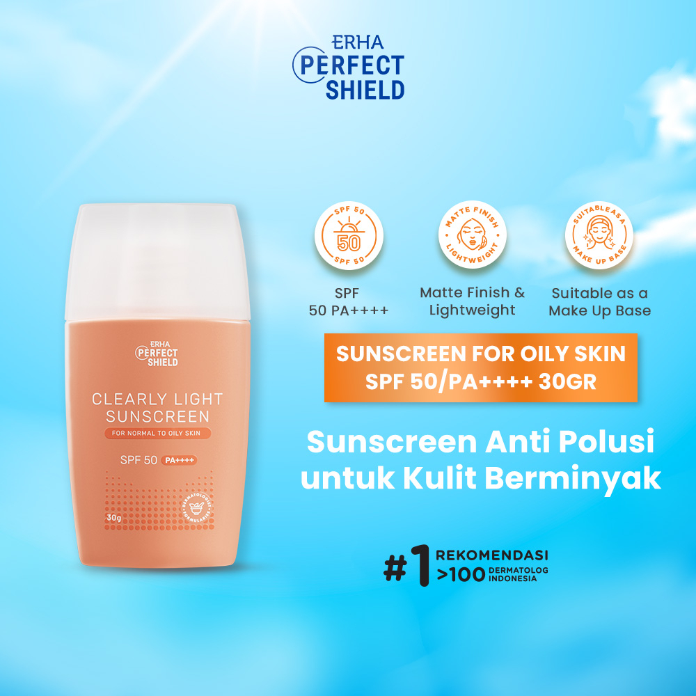 Jual ERHA Perfect Shield Clearly Light Sunscreen SPF50/PA++++ - Sunscreen Kulit Berminyak ...