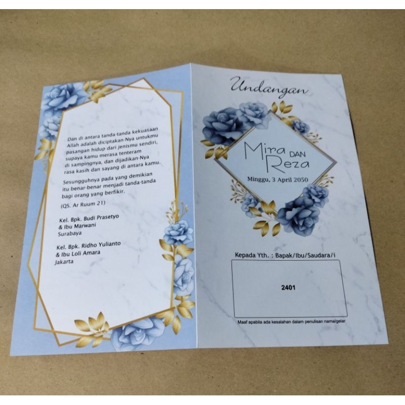 Jual Undangan Blanko siap cetak | Shopee Indonesia