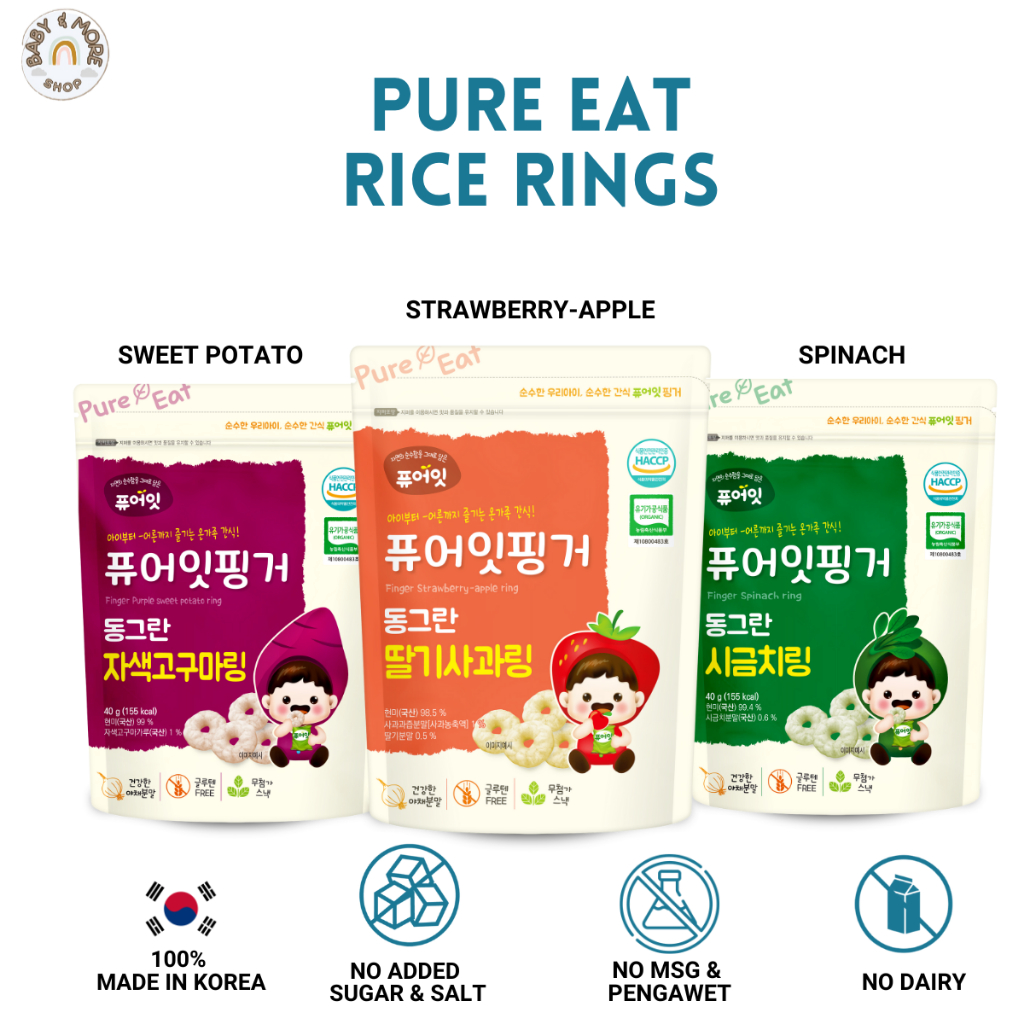 Jual Pure Eat Vegetable Fruits Rice Rings - Snack Anak / Snack MPASI 8 ...