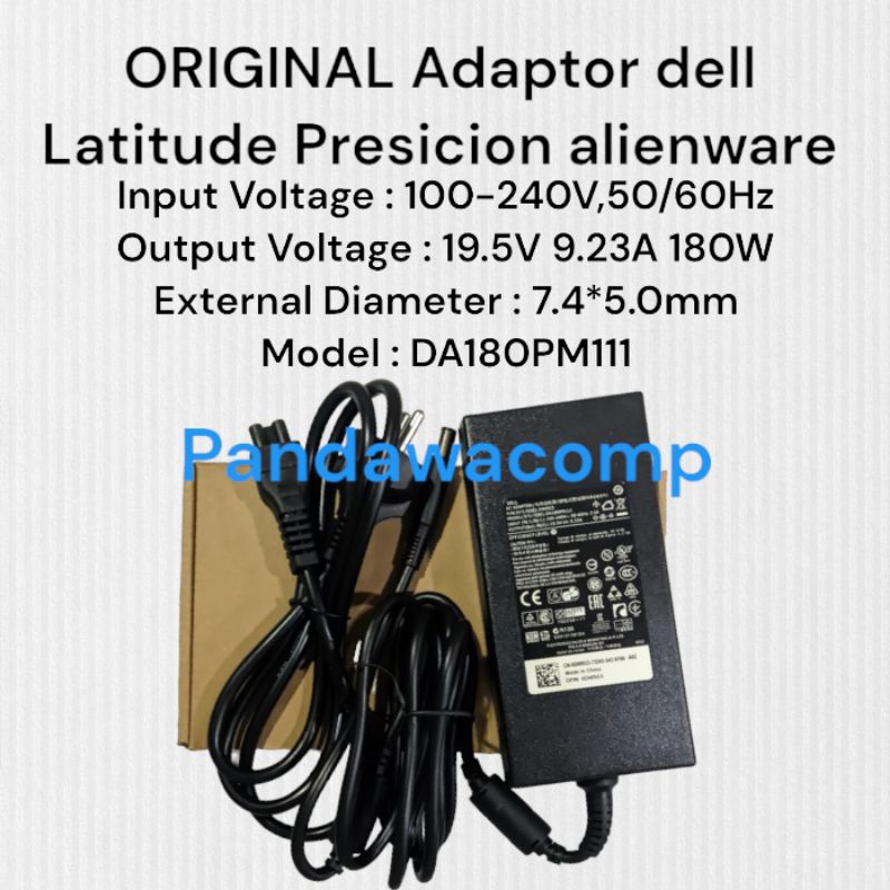 Jual ORIGINAL Charger Adaptor dell Alienware 13 R3 G3 Precision 15 3530 7510 7520 7530 7550 7560 ...