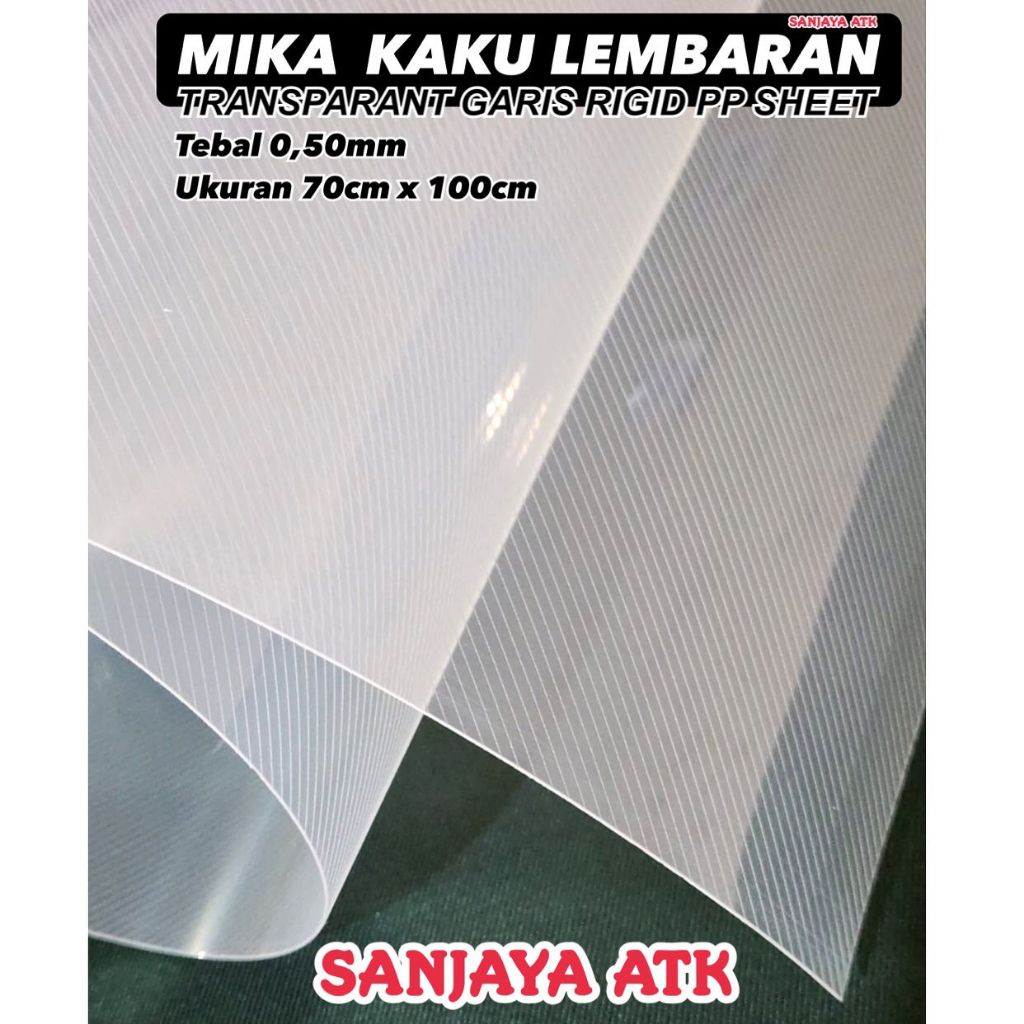 Jual PLASTIK MIKA KAKU LEMBARAN BENING GARIS BERGELOMBANG 0.50MM X 70CM X 100CM | Shopee Indonesia