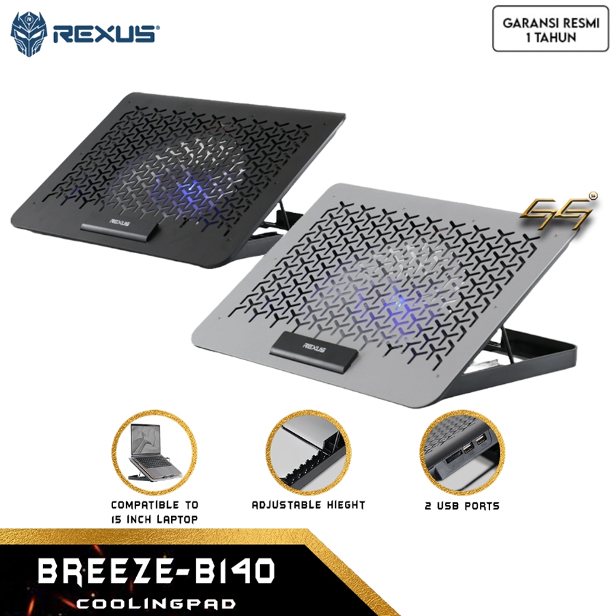 Jual REXUS BREEZE B140 B-140 B 140 Cooling Pad Cooling Fan Kipas Laptop ...