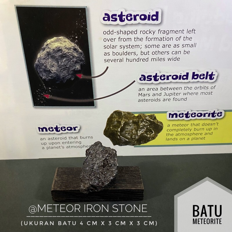Jual Meteor Iron Stone A5 atau Batu Asteroid atau Meteorite atau Batuan ...