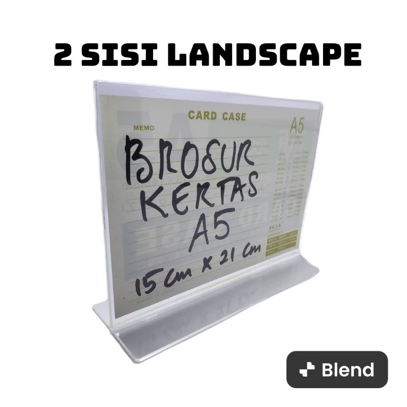 Jual ACRYLIC TENT CARD / TEMPAT BROSUR A5 / TENT CARD HOLDER A5 / TENT ...