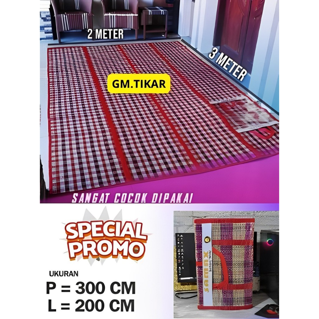 Jual TIKAR SRIKANDI / TIKAR LIPAT MENDONG UKURAN JUMBO 2x3 Meter/TIKER ...