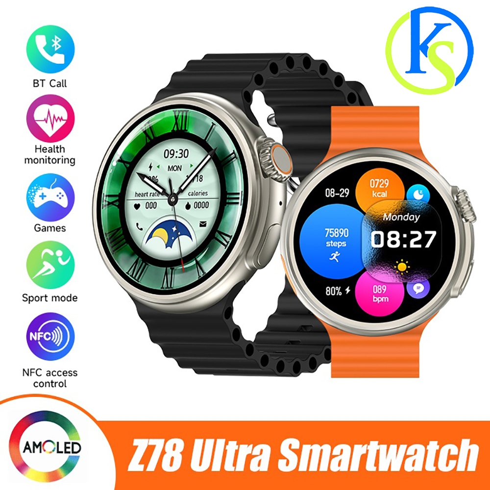 Jual Smartwatch Pria Wanita NFC Compass Wireless Charging Jam Tangan Pintar Tahan air 1.52 Inch ...
