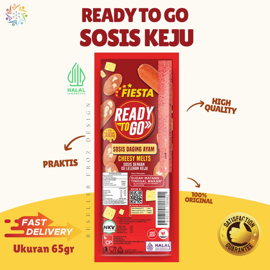 Jual FIESTA READY TO GO CHEESY MELT | SOSIS KEJU LUMER PIYESTA | SOSIS ...
