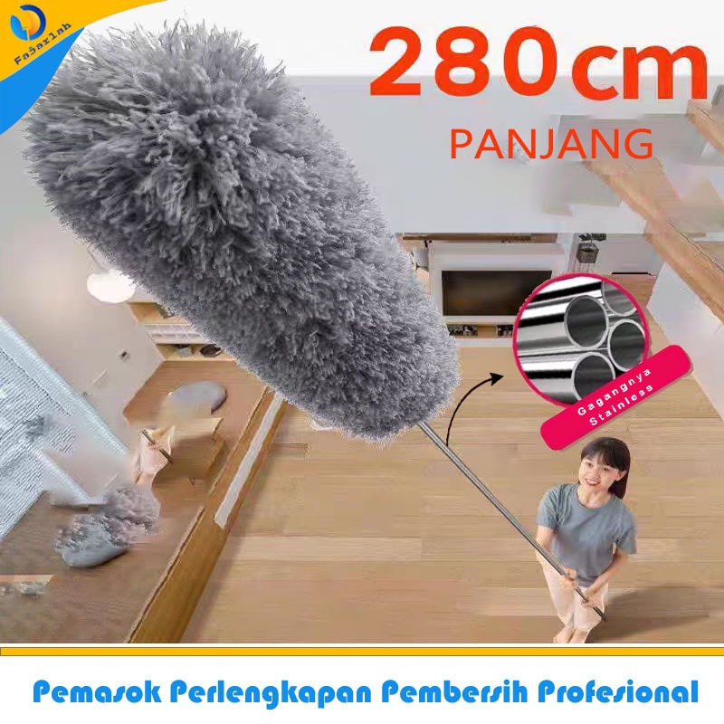 Jual Alat Sapu Plafon Anti Gores 280cm Pembersih Rumah 1set Langit ...