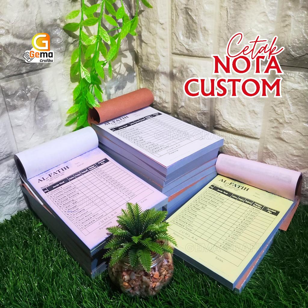 Jual cetak nota custom nota bon custom per rim hvs ncr | Shopee Indonesia