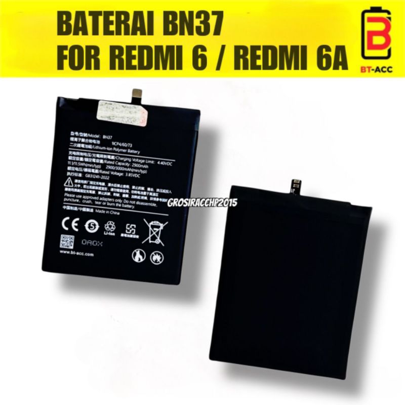 Jual BATERAI BN37 COMPATIBLE FOR REDMI 6 / REDMI 6A | Shopee Indonesia